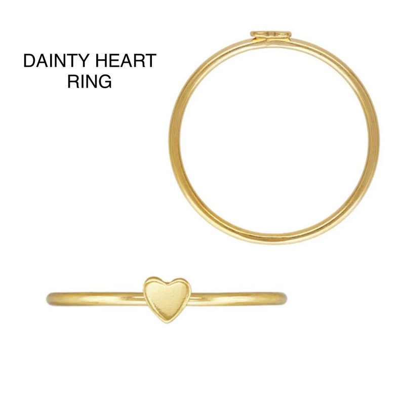 14K Gold Filled Tarnish Resistant Stack Ring, Dainty Gold Filled ...