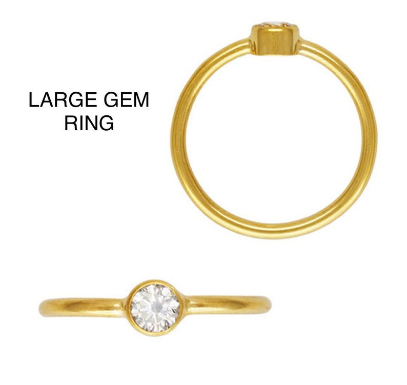 14K Gold Filled Tarnish Resistant Stack Ring, Dainty Gold Filled ...