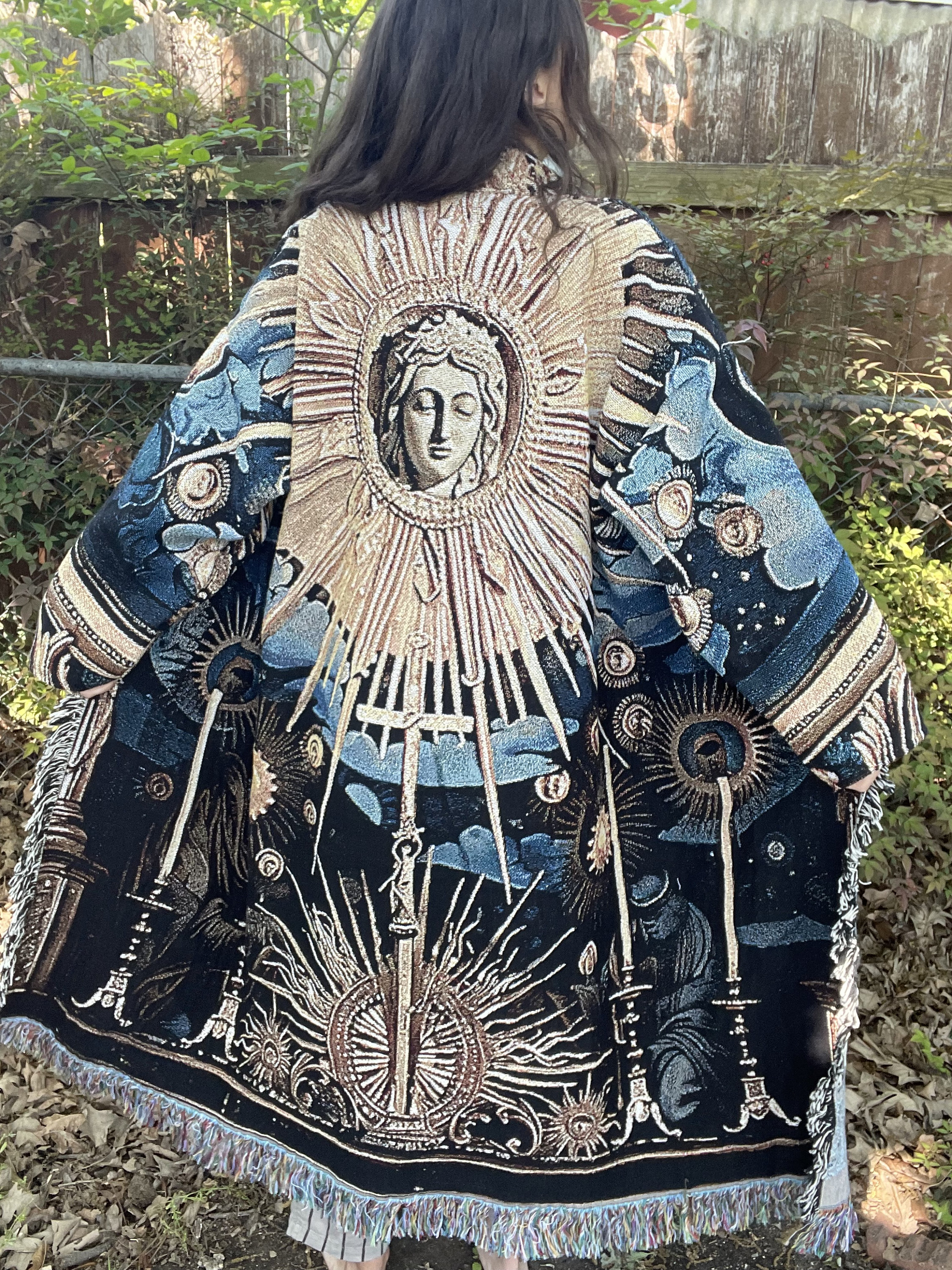 Holy Grail Mysticloak | Festival Rave Boho Fairy Woven Tapestry Wizard ...