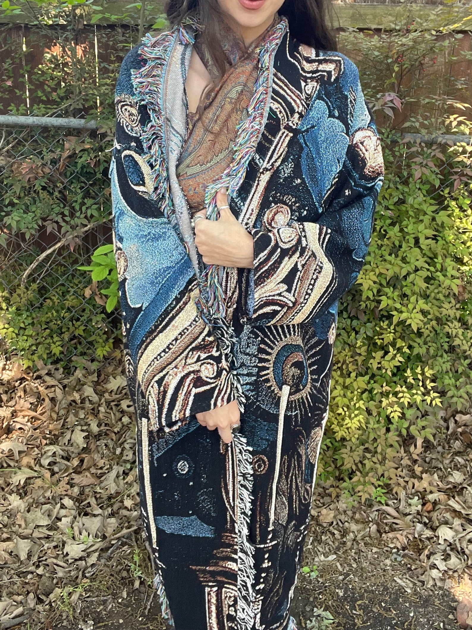 Holy Grail Mysticloak | Festival Rave Boho Fairy Woven Tapestry Wizard ...