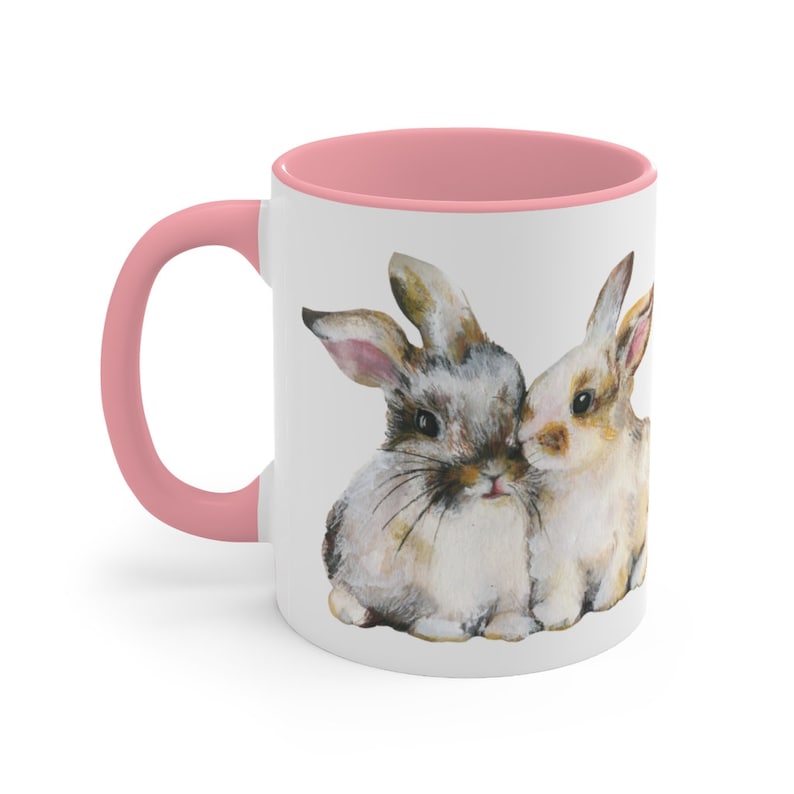 Watercolor Rabbits Coffee/tea Mug Rabbit Mug Bunny Mug - Etsy