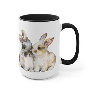 Watercolor Rabbits Coffee/tea Mug - Rabbit Mug - Bunny Mug - Farm Gifts ...