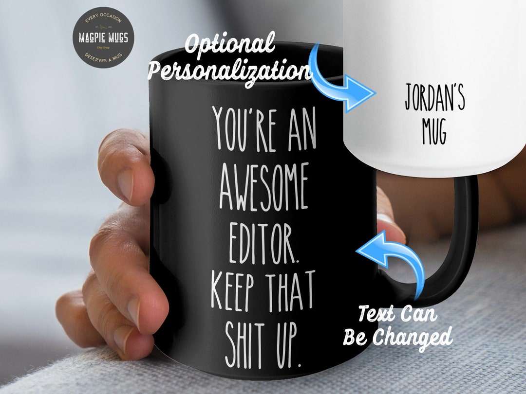 Personalized Editor Mug, Gift for Editor, Funny Gift for Coworker ...