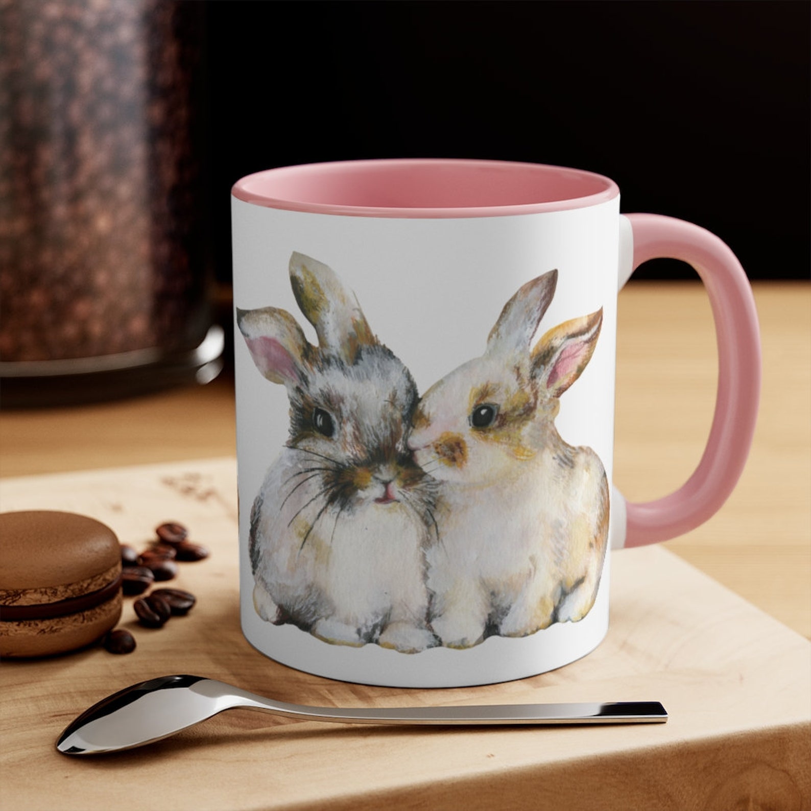 Watercolor Rabbits Coffee/tea Mug Rabbit Mug Bunny Mug - Etsy