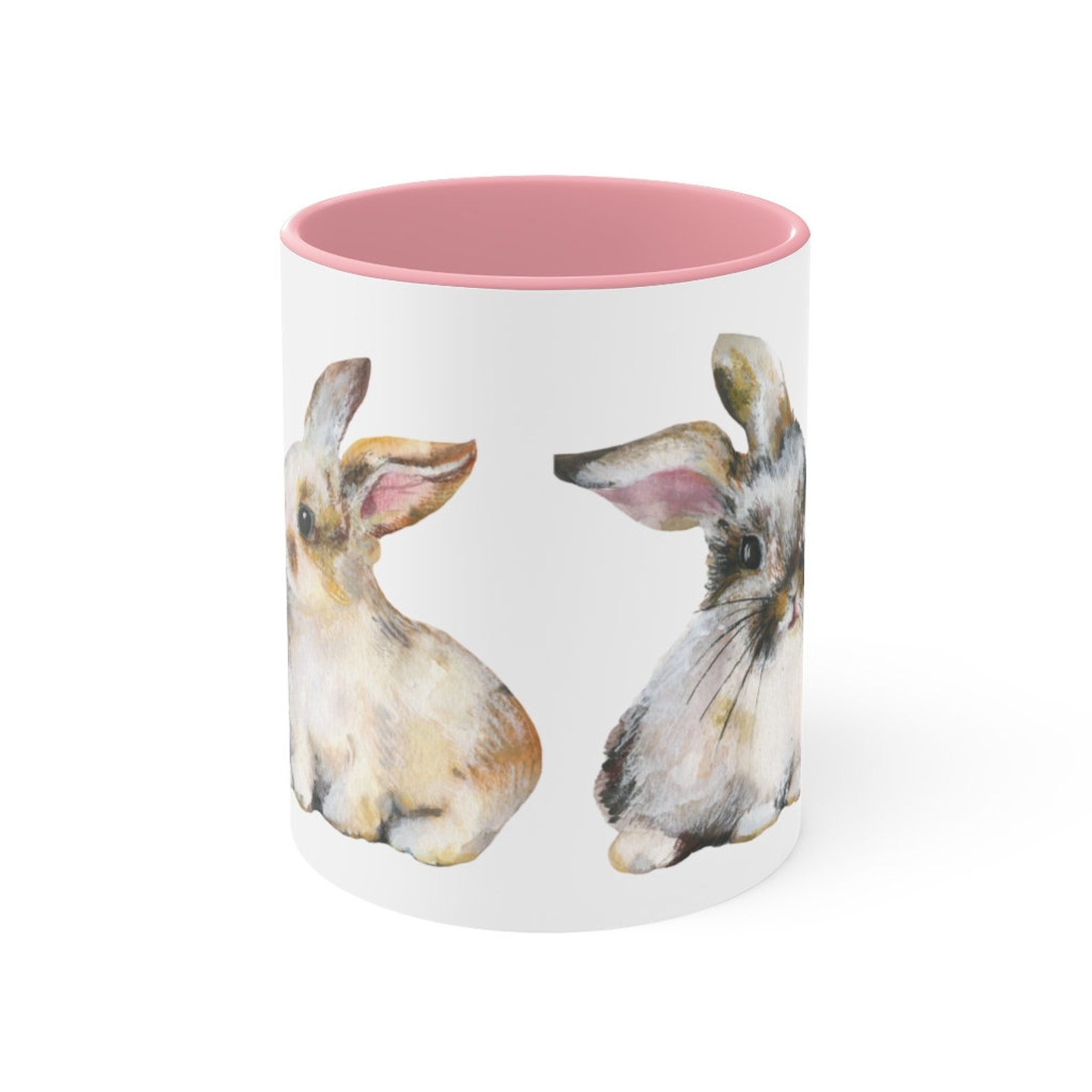 Watercolor Rabbits Coffee/tea Mug Rabbit Mug Bunny Mug - Etsy