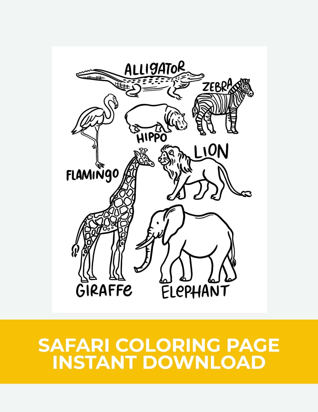 African Safari Coloring Pages
