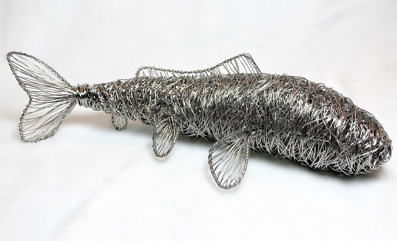 Koi Carp Wire Fish Sculpture Wire Art Pond Ornament Fish | Etsy UK