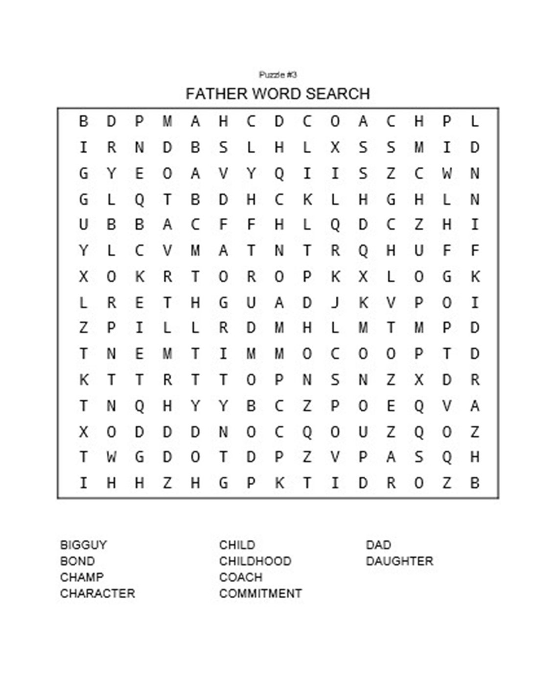 28 Large Print Father Word Search Puzzles for Kids, Seniors & Adults ...