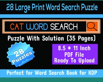 28 Large Print Boats Word Search Puzzles for Kids, Seniors & Adults KDP ...