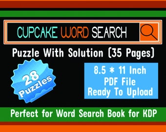 Cupcake Word Search - Etsy