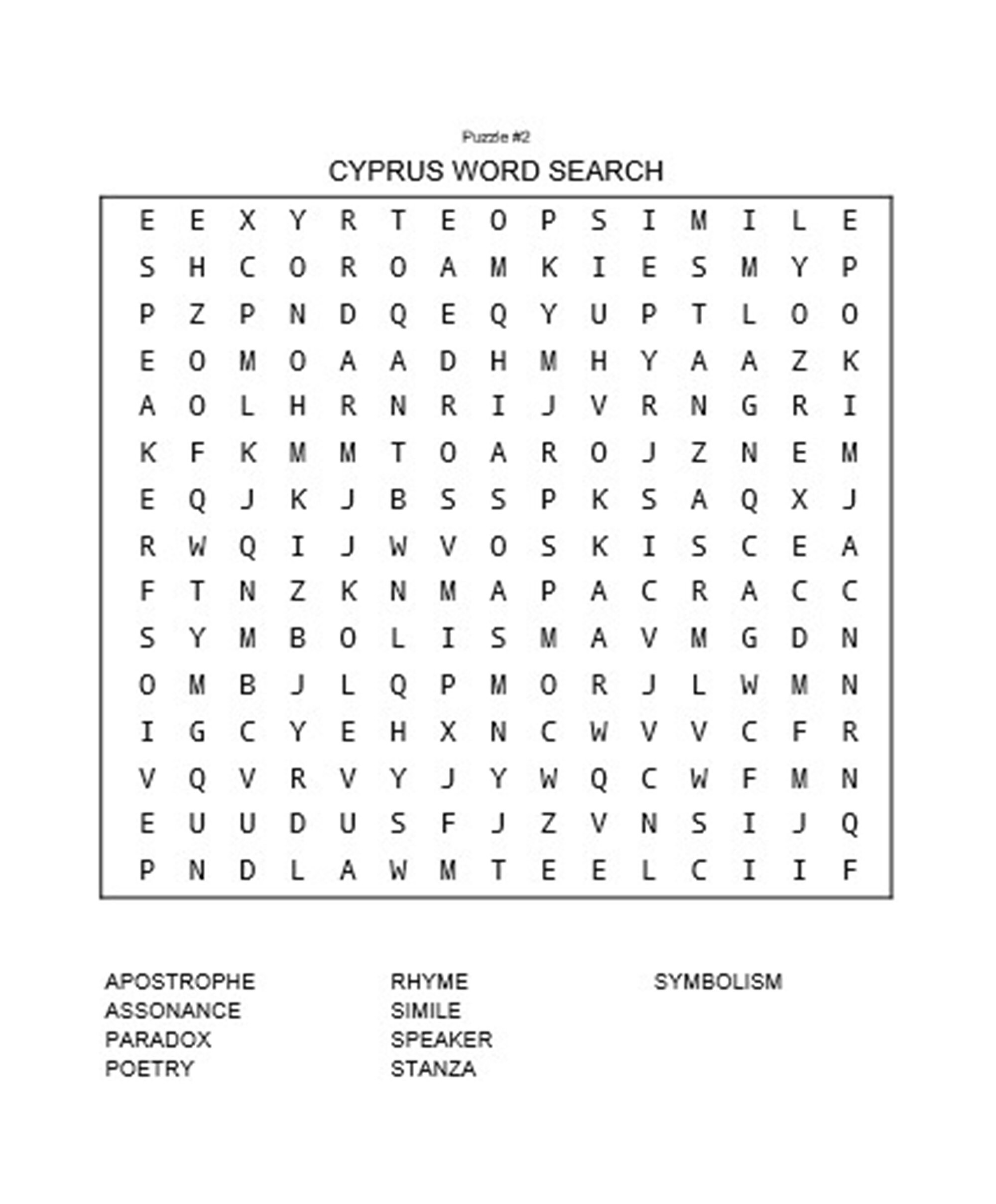 28 Large Print Cyprus Word Search Puzzles for Kids, Seniors & Adults ...