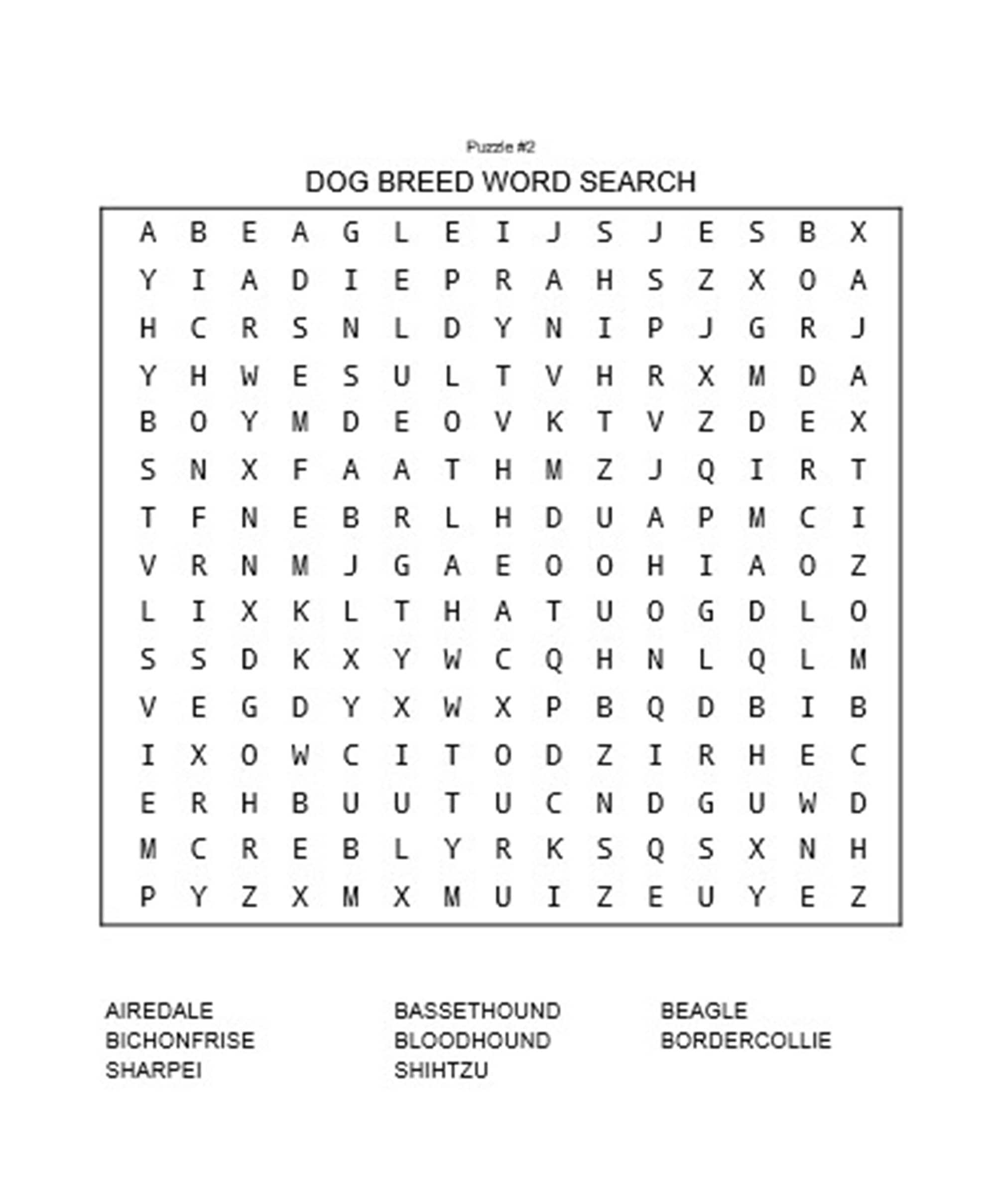 28 Large Print Dog Breed Word Search Puzzles for Kids, Seniors & Adults ...