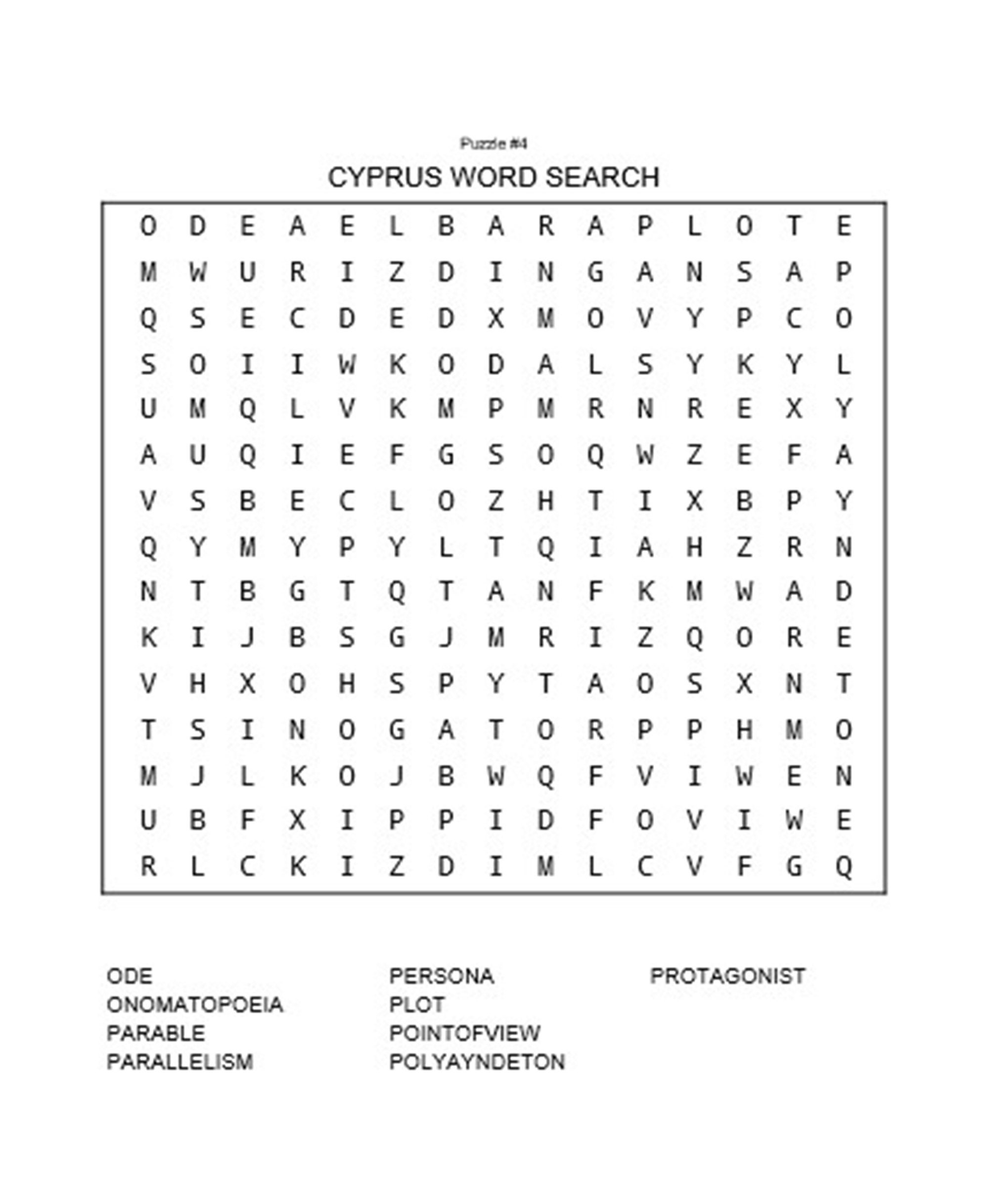 28 Large Print Cyprus Word Search Puzzles for Kids, Seniors & Adults ...