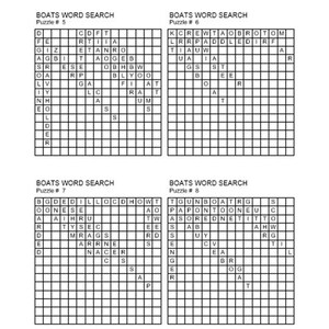 28 Large Print Boats Word Search Puzzles for Kids, Seniors & Adults ...