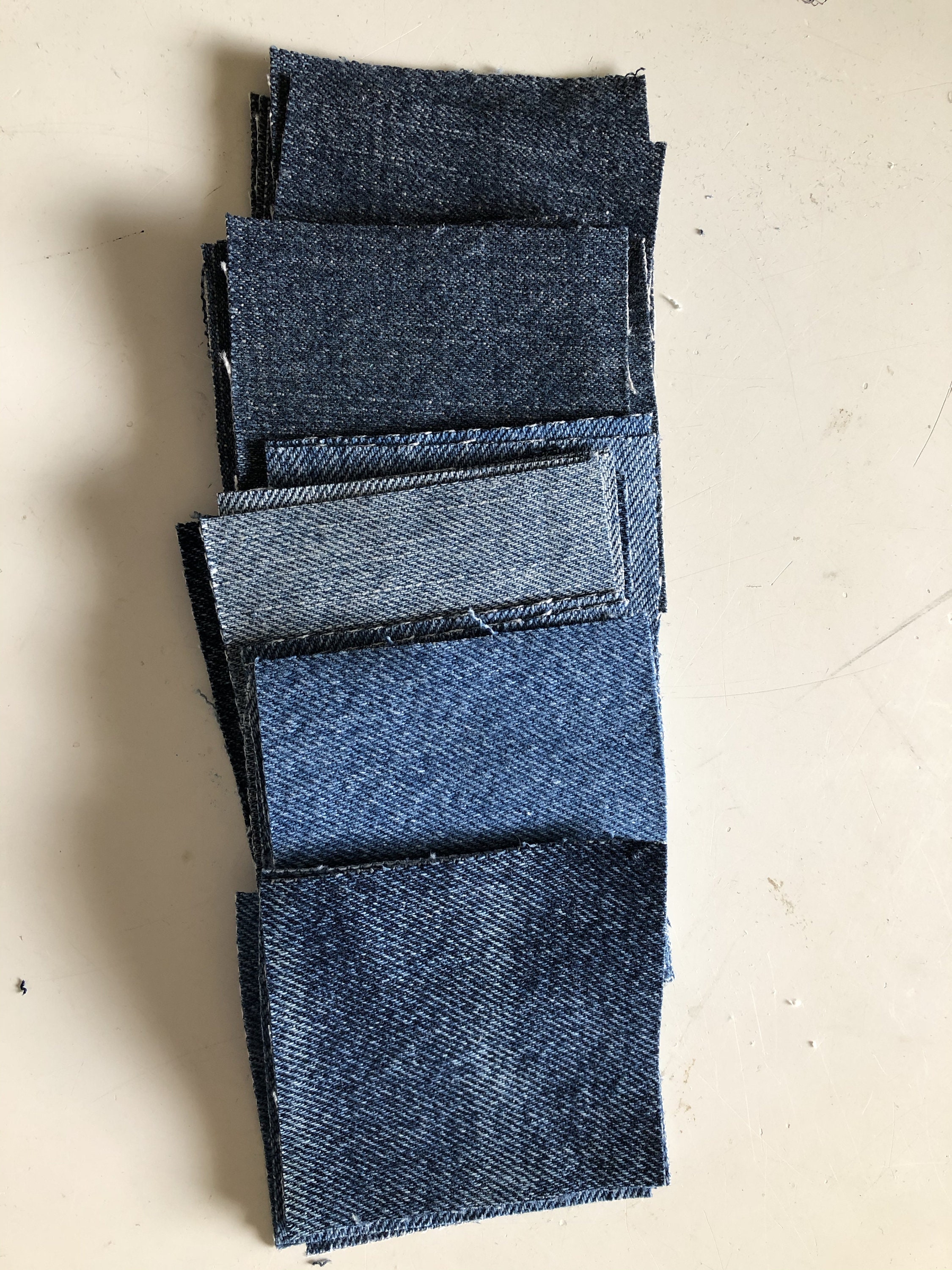 Jeans Squares - 30 Count - 3" X 3" Denim Squares - Ready for You to ...