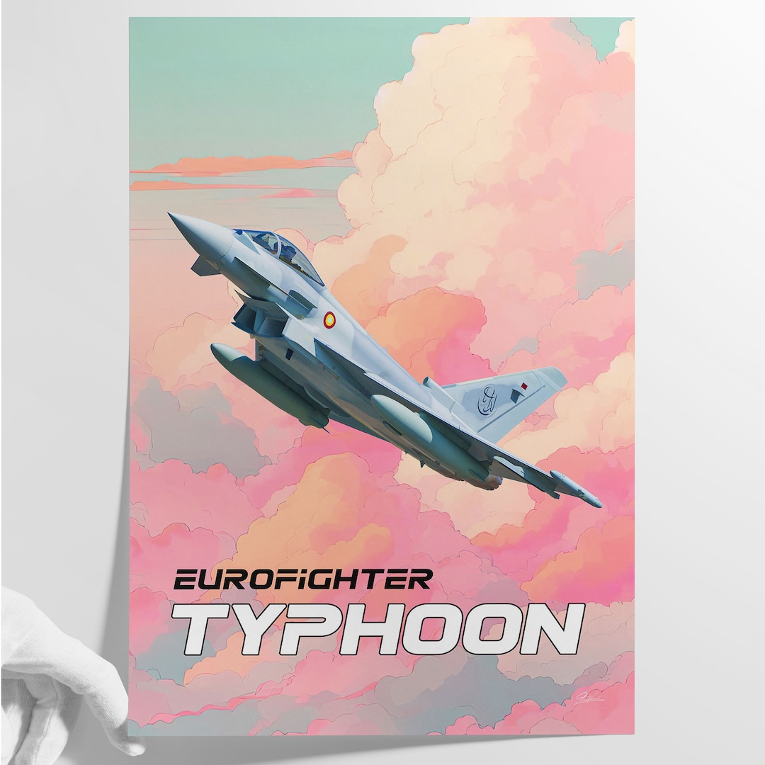 Eurofighter Typhoon Unframed Poster Aviation Wall Decor Gift for Dad ...