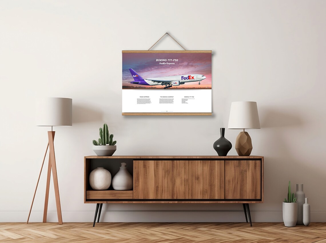 POSTER. Fedex Express B777-F Wide Body Freighter. an Unframed Poster ...