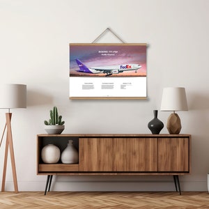 POSTER. Fedex Express B777-F Wide Body Freighter. an Unframed Poster ...