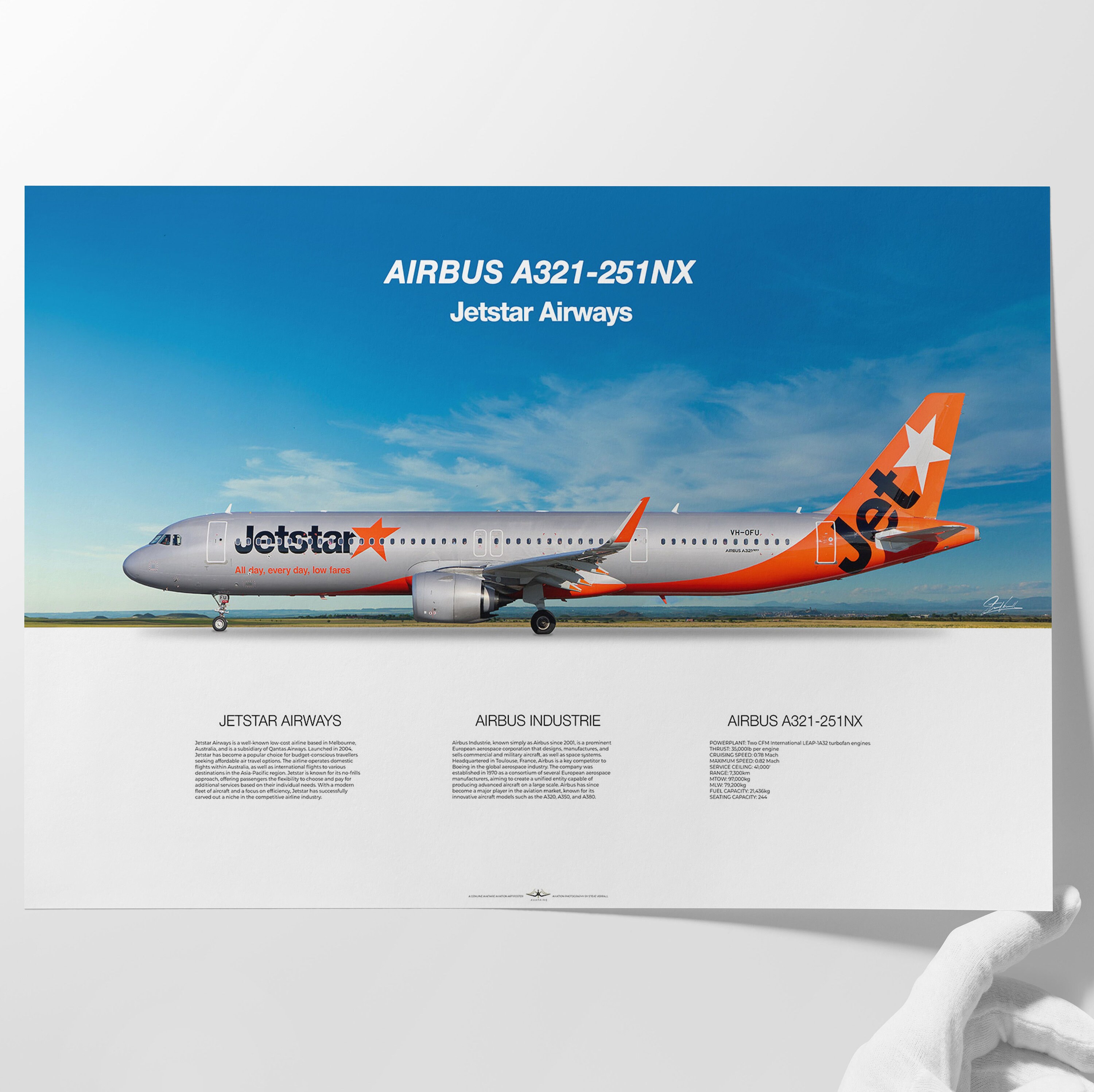 POSTER. Airbus A321 NEO Narrow Body Airliner. an Unframed Poster on ...