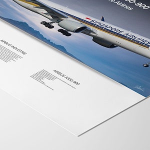 SIA Airbus A350 Unframed Poster Aviation Wall Decor Gift for Dad ...