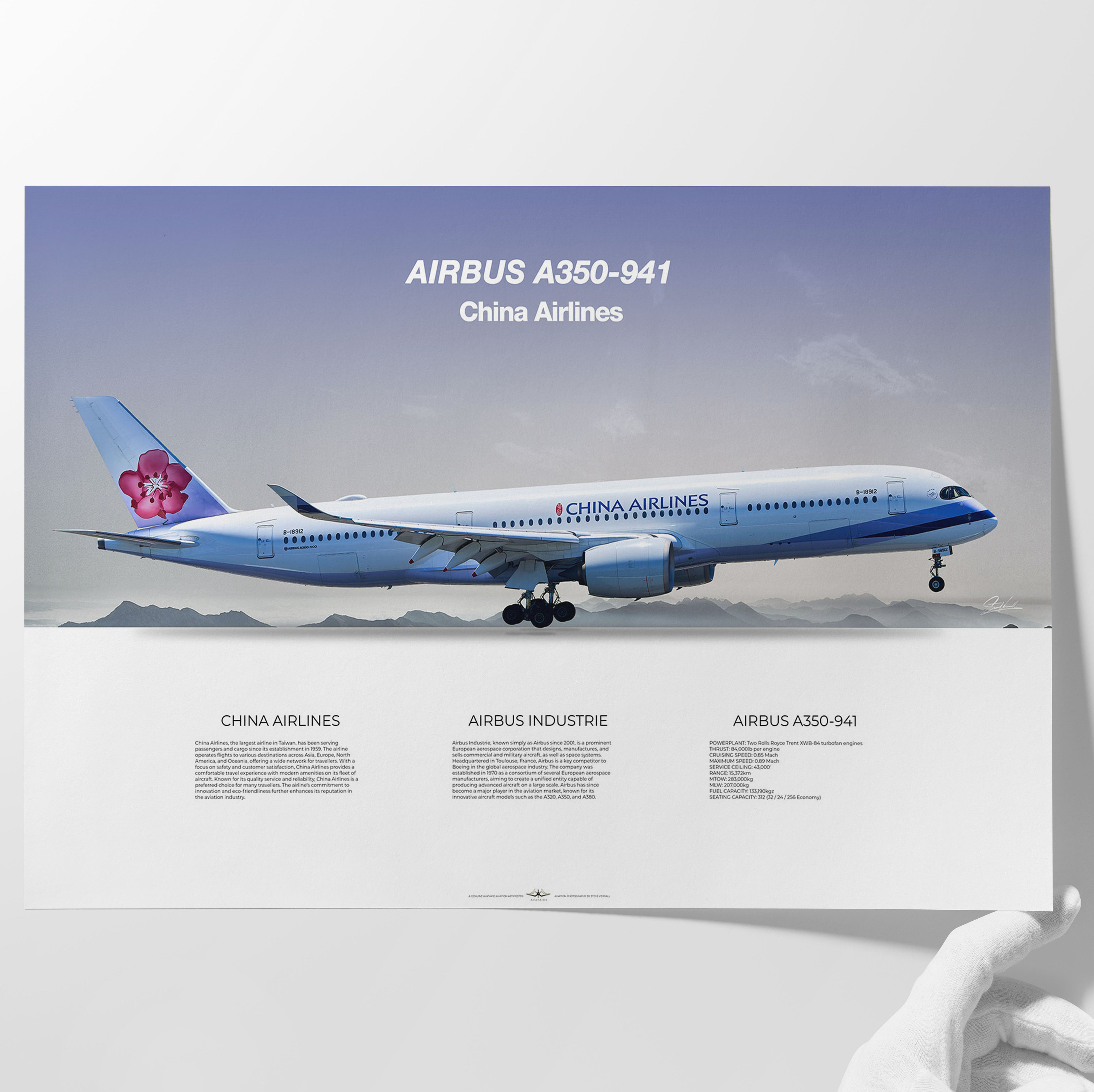 POSTER. China Airlines Airbus A350-900 Airliner. an Unframed Poster ...
