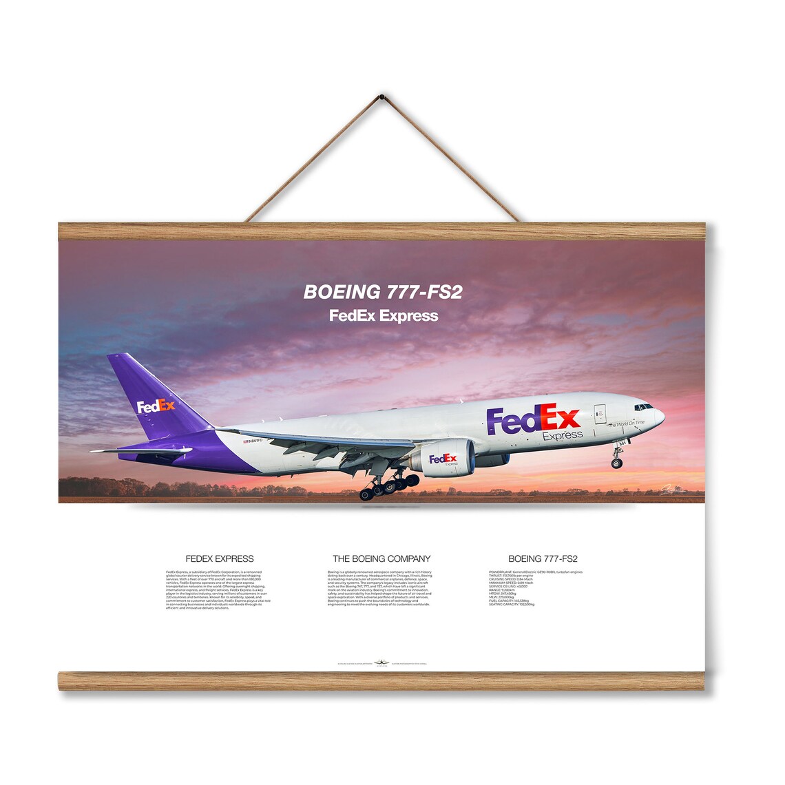 POSTER. Fedex Express B777-F Wide Body Freighter. an Unframed Poster ...