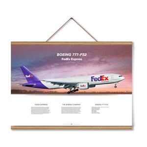 POSTER. Fedex Express B777-F Wide Body Freighter. an Unframed Poster, Available in 4 Sizes on ...