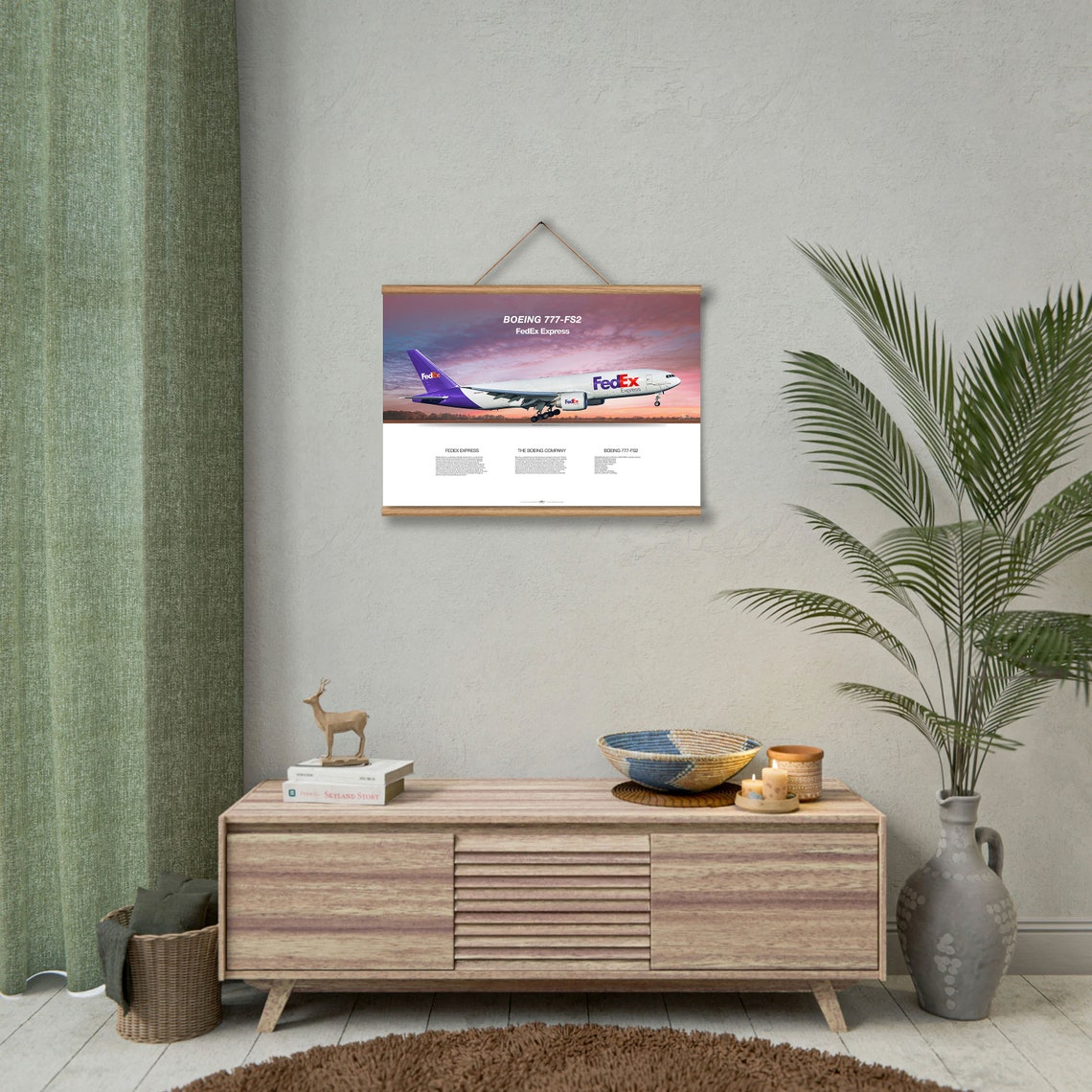 POSTER. Fedex Express B777-F Wide Body Freighter. an Unframed Poster ...