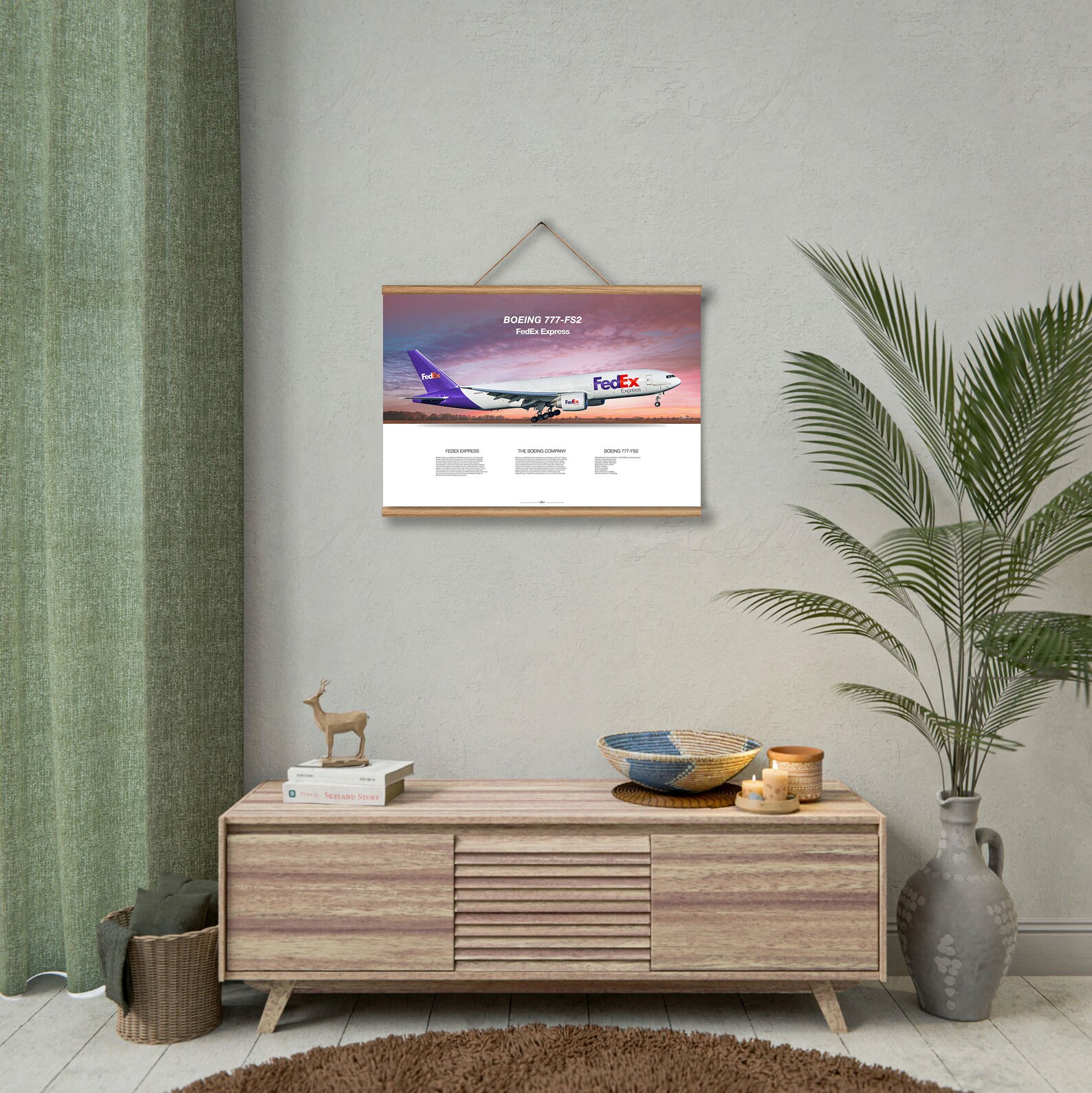 POSTER. Fedex Express B777-F Wide Body Freighter. an Unframed Poster ...