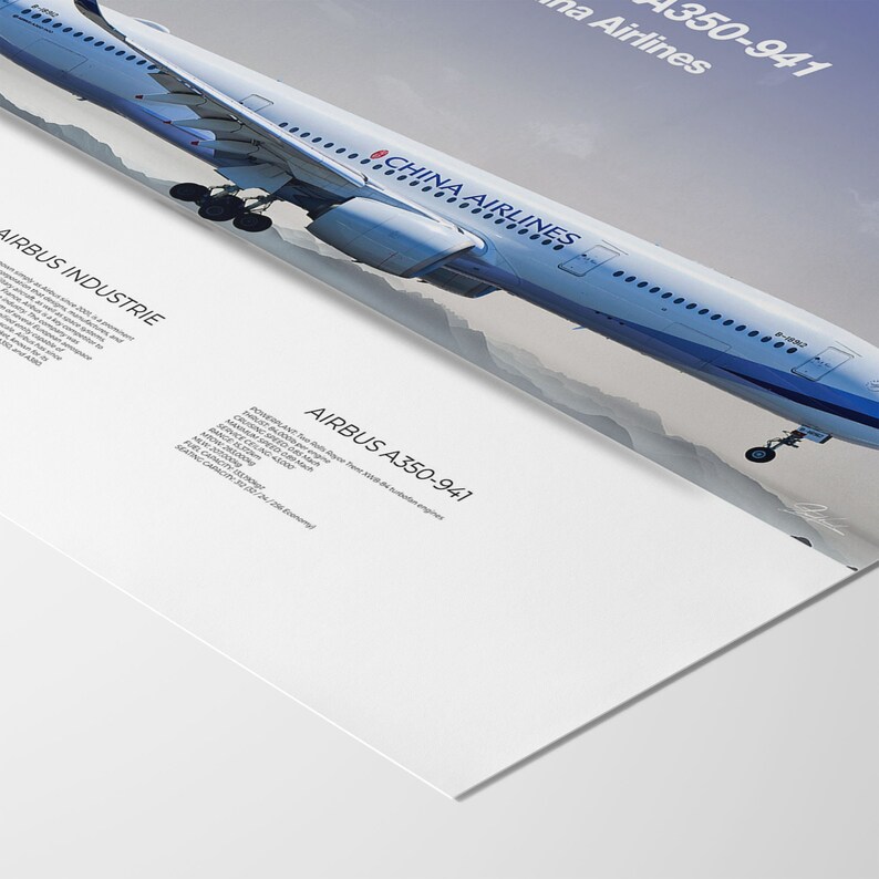 POSTER. China Airlines Airbus A350-900 Airliner. an Unframed Poster ...