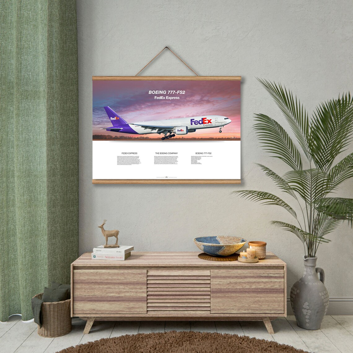 POSTER. Fedex Express B777-F Wide Body Freighter. an Unframed Poster ...