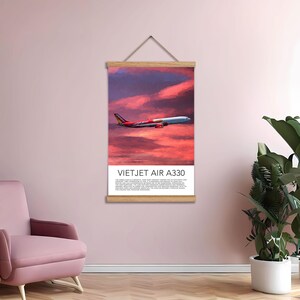 Vietjet Air Airbus Wide Body A330 Airliner Poster. Great Gift for Pilot ...