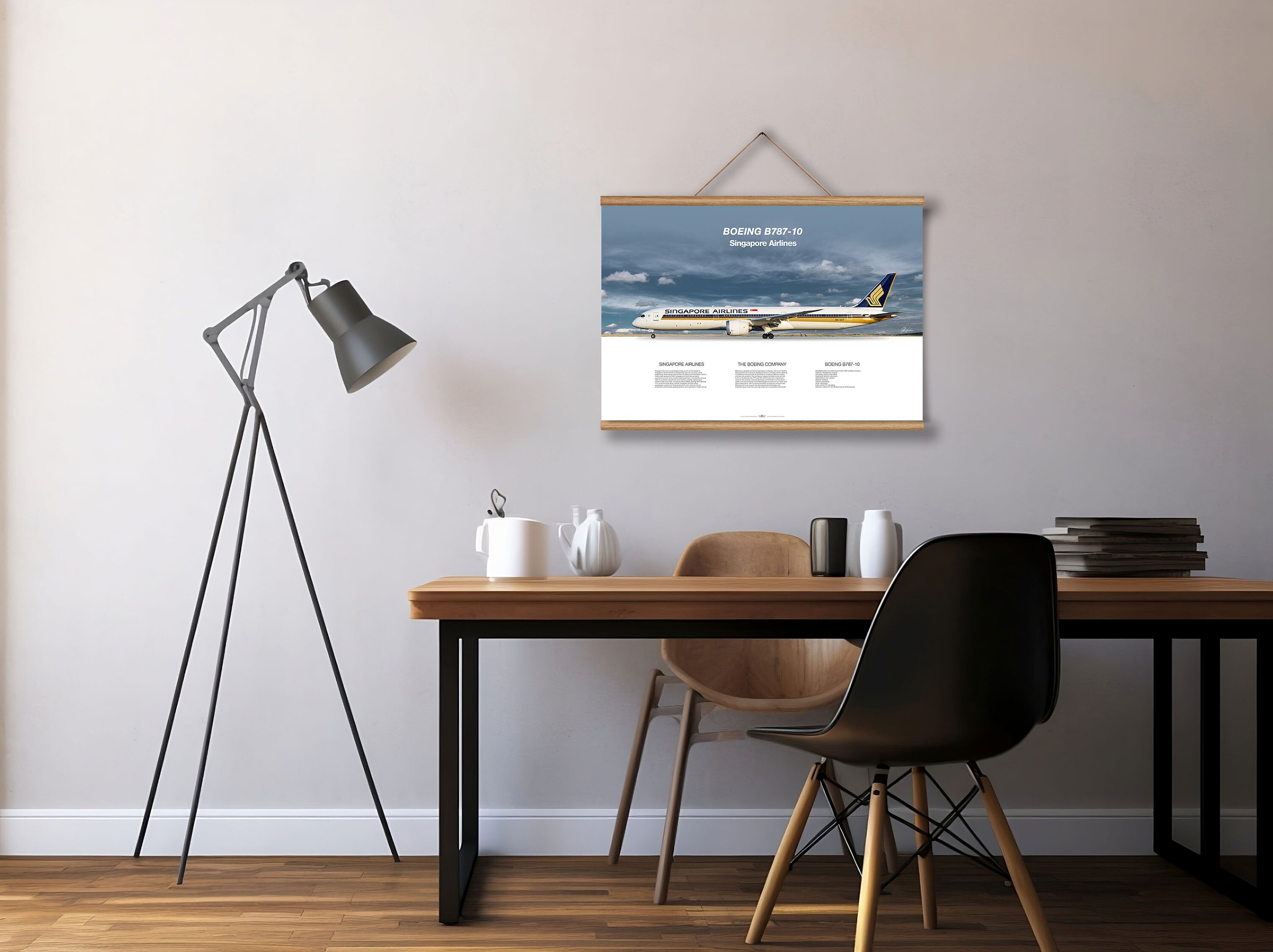 POSTER. Singapore Airlines Boeing 787 Airliner. an Unframed Poster ...