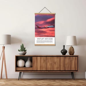 Vietjet Air Airbus Wide Body A330 Airliner Poster. Great Gift for Pilot ...