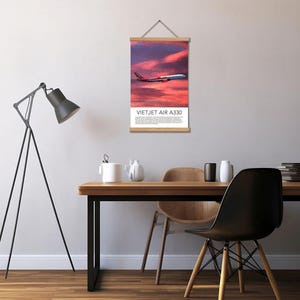 Vietjet Air Airbus Wide Body A330 Airliner Poster. Great Gift for Pilot ...