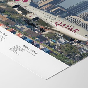 Qatar Airbus A380 Unframed Poster Aviation Wall Decor Gift for Dad ...