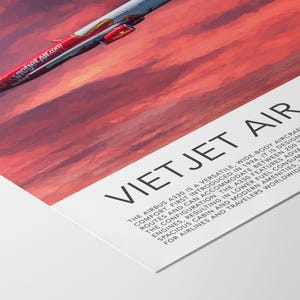 Vietjet Air Airbus Wide Body A330 Airliner Poster. Great Gift for Pilot ...