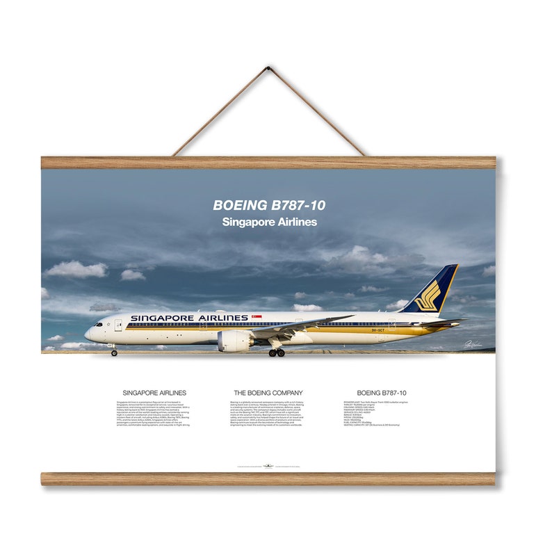 POSTER. Singapore Airlines Boeing 787 Airliner. an Unframed Poster ...
