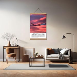 Vietjet Air Airbus Wide Body A330 Airliner Poster. Great Gift for Pilot ...