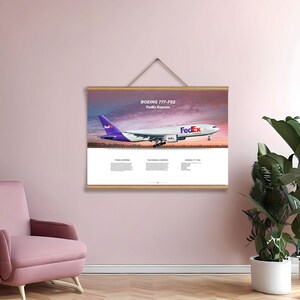 POSTER. Fedex Express B777-F Wide Body Freighter. an Unframed Poster ...