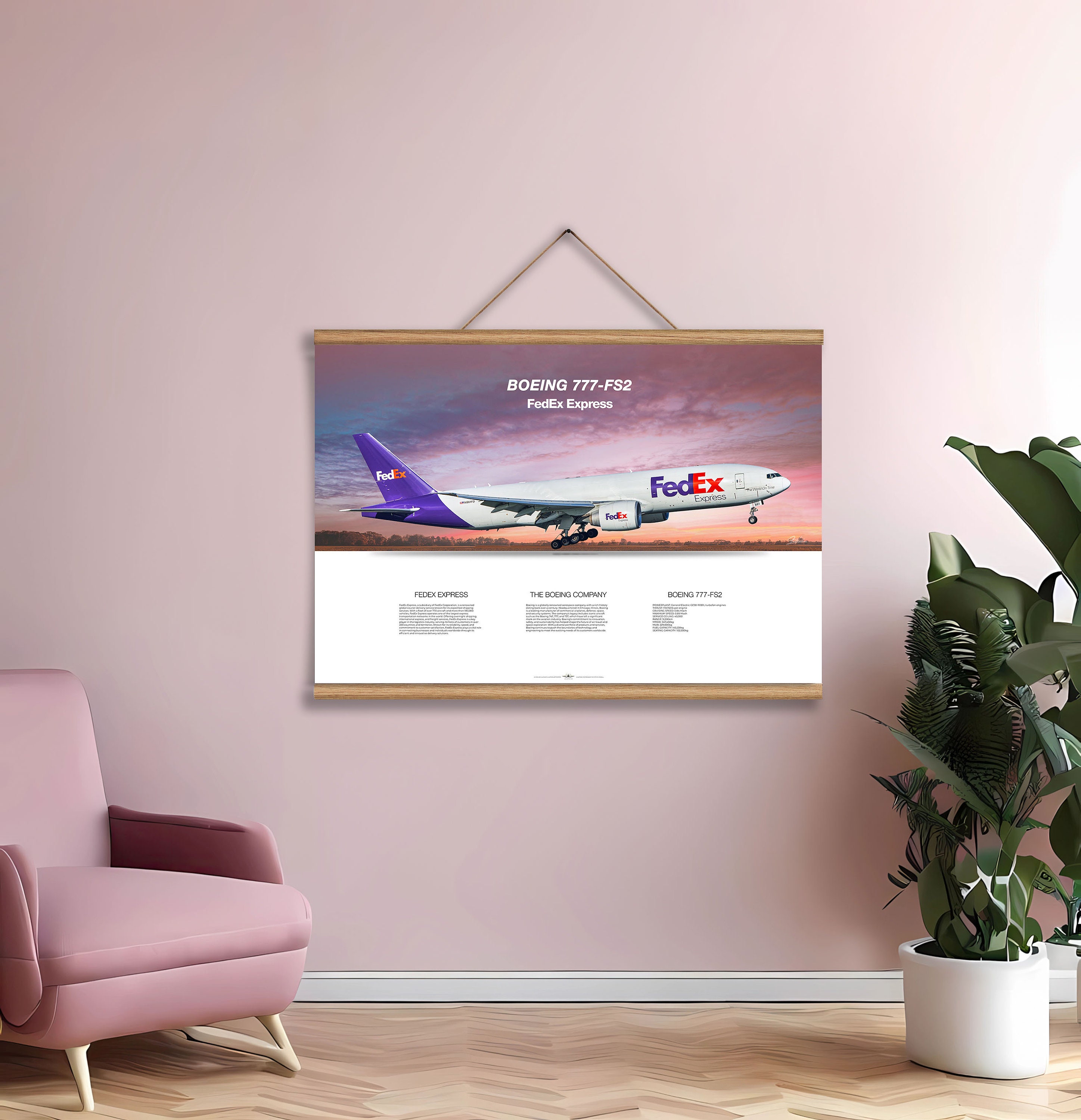 POSTER. Fedex Express B777-F Wide Body Freighter. an Unframed Poster, Available in 4 Sizes on ...