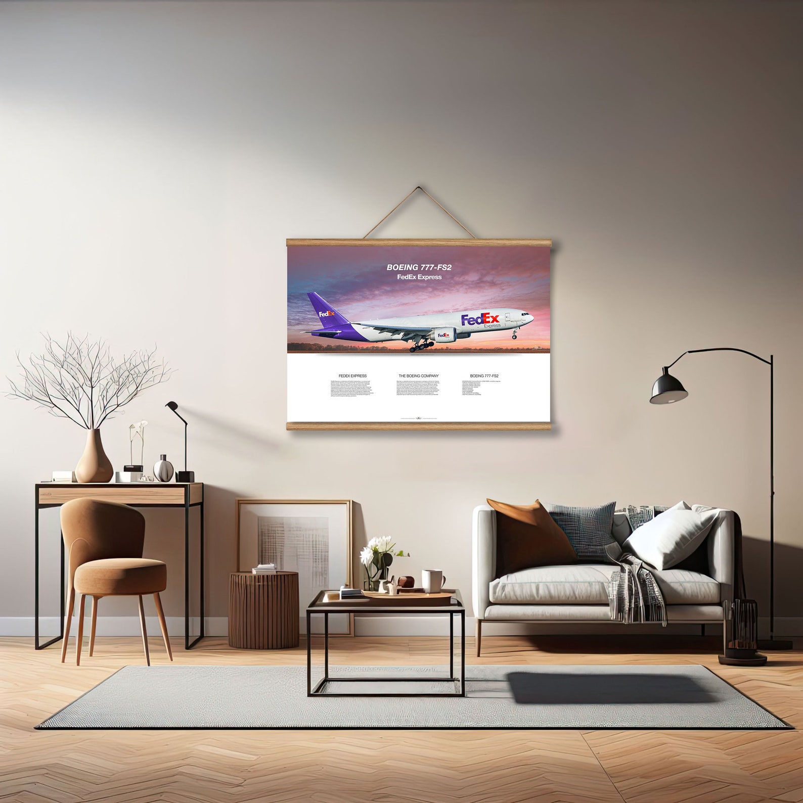 POSTER. Fedex Express B777-F Wide Body Freighter. an Unframed Poster ...