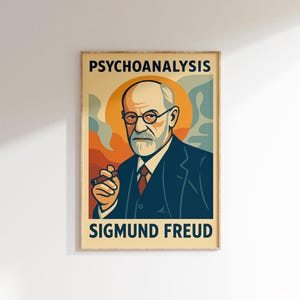 Sigmund Freud - Psychology Poster, Philosopher, Psychoanalysis, Therapy ...