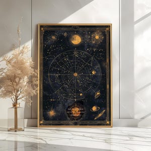 Custom Zodiac Chart | Astrology Art | Star Map | Horoscope Design ...