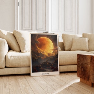 Vintage Venus Galaxy Poster | Outer Space Art | Astronomy Wall Art ...