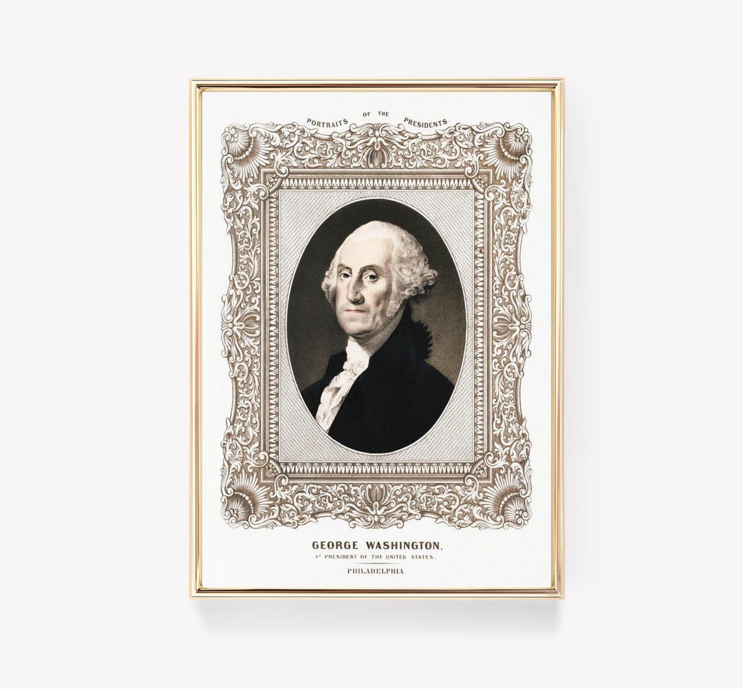 George Washington Portrait | Founding Father Print | Historic Art ...