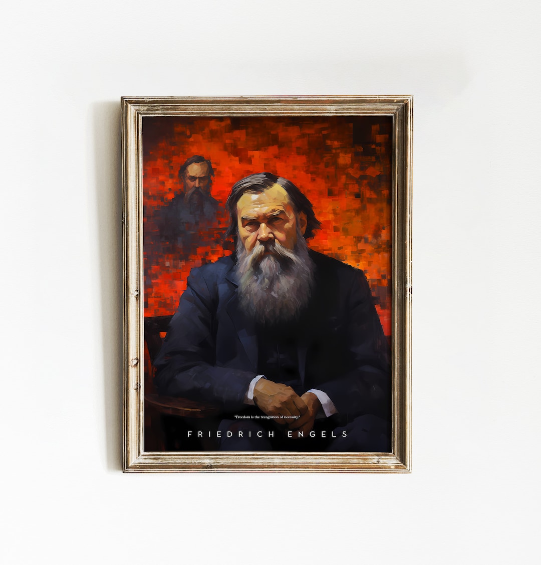 Friedrich Engels Poster | Philosopher Print | Bookworm Gift | Quote ...