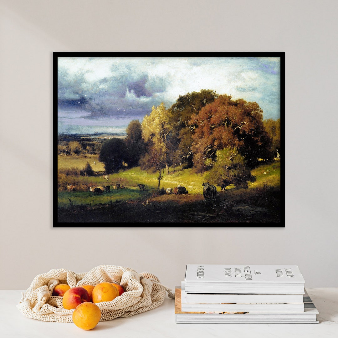 George Inness - Autumn Oaks (1878) | Landscape Wall Art Poster Print ...