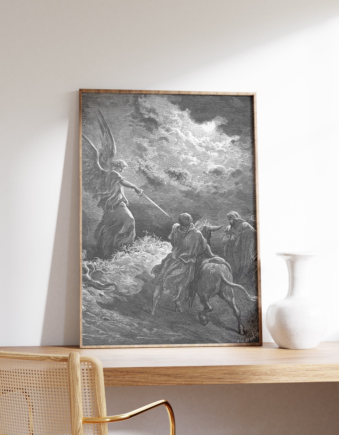 Gustave Dore Art Print | an Angel Appears to Balaam (1866) | Hell Wall ...