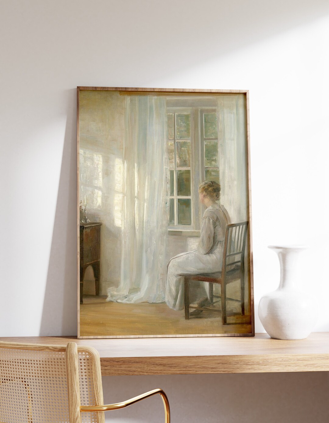 Carl Holsøe - Waiting by the Window | Vintage Poster | Antique Painting ...